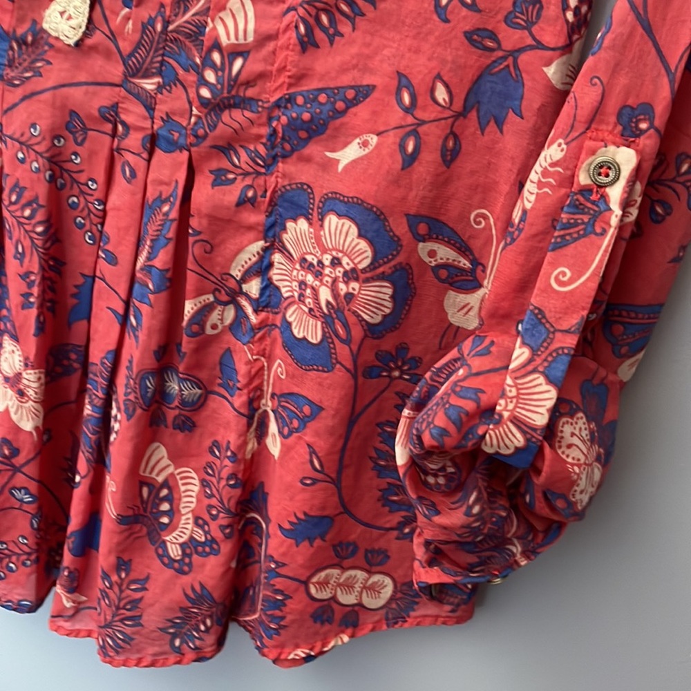 Maeve Butterfly Peasant Blouse - Gem